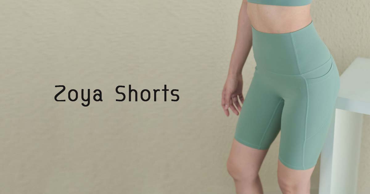 กางเกงกีฬาขาสั้น เอวสูง มีกระเป๋าข้าง รุ่น Zoya Shorts - Fit Me Sportswear